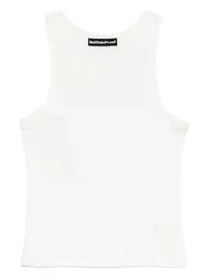 NOTRAINPROOF Fine-ribbed Tank Top - White