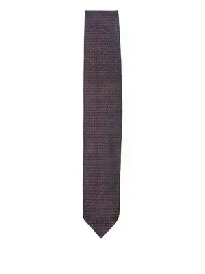 LARDINI Patterned Jacquard Tie - Purple