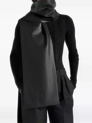 Manière De Voir Melia Reversible Eiffel-patch Scarf Black