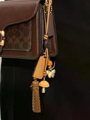 COACH Mushroom Heritage Bag Charm