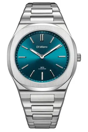 D1 MILANO Ultra Thin Steel 39mm Watch - Green Dial