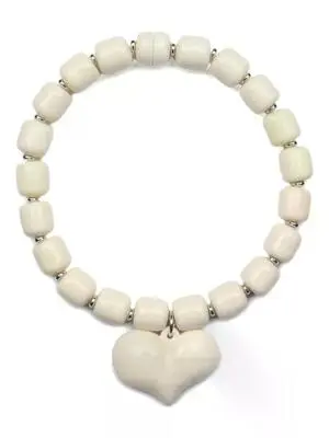 JULIETTA Amore Heart Beaded Necklace - Neutrals