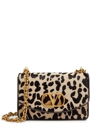 Valentino Garavani Vain Small Cow-print Shoulder Bag - Leopard
