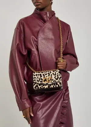 Valentino Garavani Vain Small Cow-print Shoulder Bag - Leopard