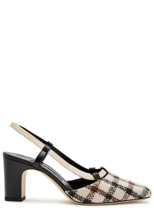 Manolo Blahnik Vestel 70 Leather Slingback Mules