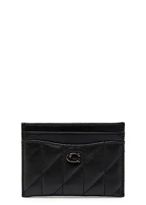 COACH® Pillow Quilted Leather Card Holder - Black