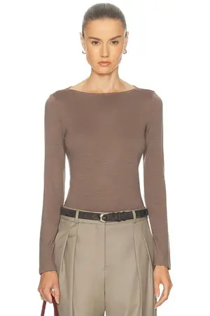 Renggli Long Sleeve Boatneck Tee Clay