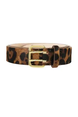 DEHANCHE Mini Hutch Animal Belt - Dark Jaguar & Gold