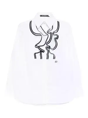 Karl Lagerfeld Logo-embroidered Shirt - White
