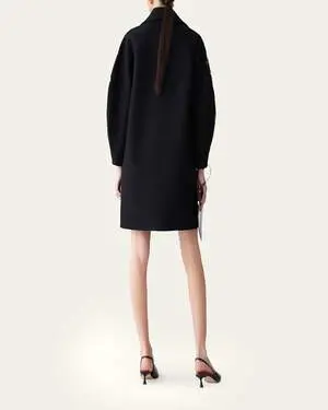 Carolina Herrera Floral-embroidered Wool Coat