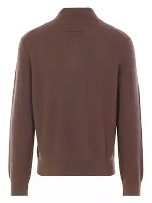 Zegna Cashmere Zip Sweater - Brown