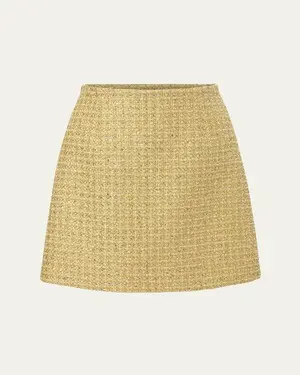 Carolina Herrera Metallic Tweed Mini Skirt