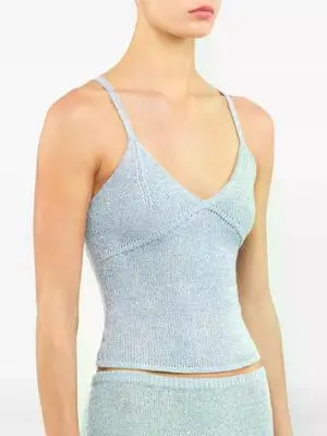 ASTA RESORT Carolina V-neck Top - Blue