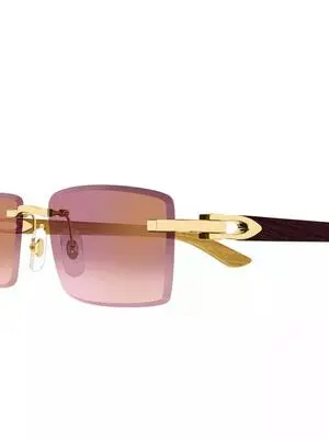 Cartier Rectangle-frame Sunglasses - Black