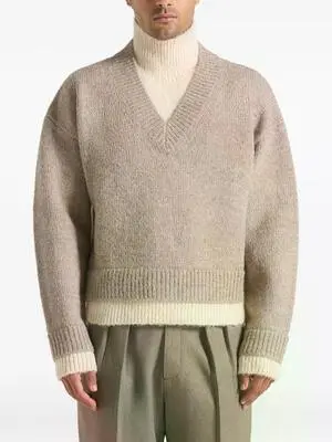 Manière De Voir Jacques Double-layered V-neck Sweater