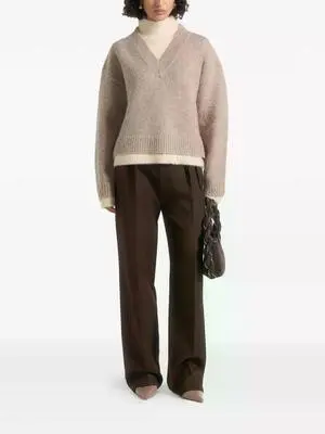 Manière De Voir Jacques Double-layered V-neck Sweater