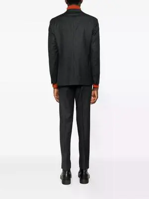 Tagliatore Herringbone Two-piece Suit - Black