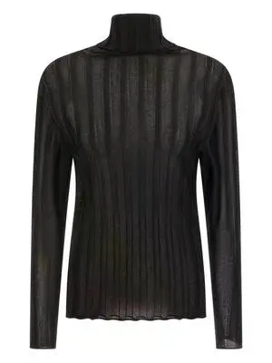 Fabiana Filippi Ribbed Lurex Sweater - Black