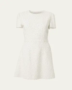 Carolina Herrera Pearly Embellished Mini Dress