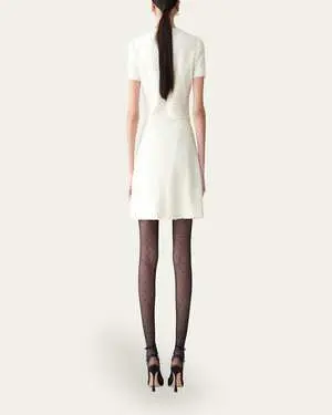 Carolina Herrera Pearly Embellished Mini Dress