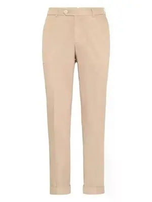 Brunello Cucinelli Pressed-crease Chinos - Neutrals