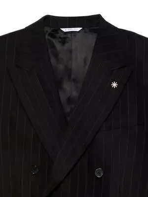 MANUEL RITZ Pinstripe Blazer - Black