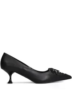 Lola Cruz 55mm Navari Lace-up Pumps