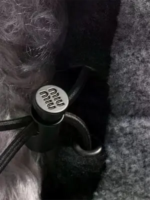 Miu Miu Fleece Headband With Embroidered Logo