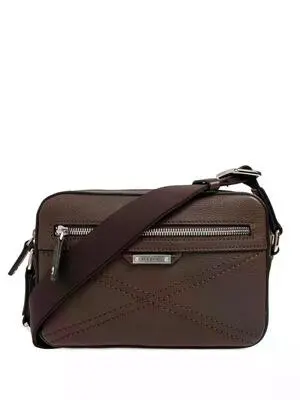 Iceberg Leather Shoulder Bag With Logo Plaque - Brown