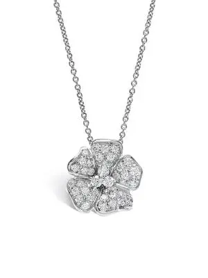 LEO PIZZO 18kt White Gold Flora Diamond Necklace - Silver
