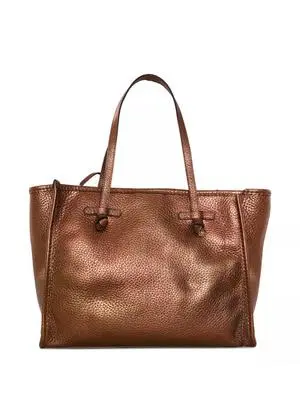 GIANNI CHIARINI Marcella Knotted-detail Tote Bag - Brown