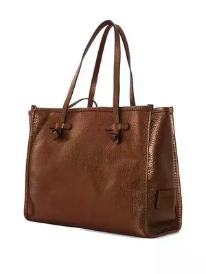 GIANNI CHIARINI Marcella Knotted-detail Tote Bag - Brown