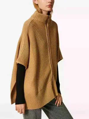 TWINSET Zip-up Knitted Cape
