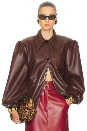 ROWEN ROSE Bomber Jacket - Brown