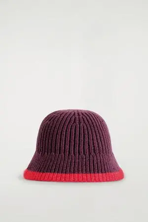 Cos Contrast-tipped Wool-mohair Bucket Hat