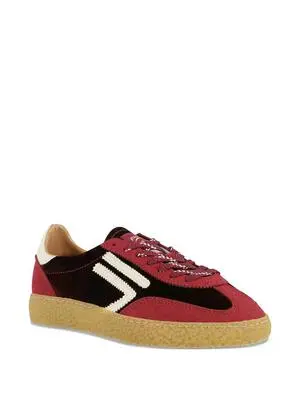 PURAAI Velvet Panelled Sneakers - Red