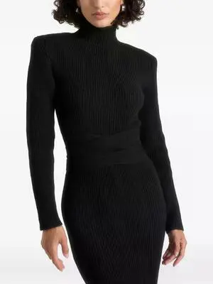 Manière De Voir Hana Knit Maxi Dress - Black