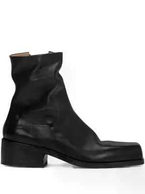 Marsèll Square-toe Boots - Black