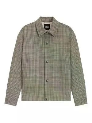 BOSS Craig Checked-pattern Buttoned Jacket