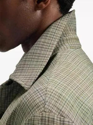 BOSS Craig Checked-pattern Buttoned Jacket