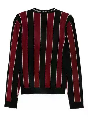 Martine Rose Striped Logo-print Sweater - Black