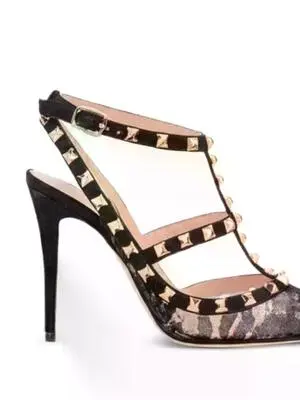 Valentino Garavani Rockstud Lace Pumps With Straps