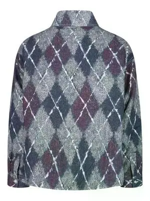 BONSAI Diamond Texture Shirt Jacket - Grey
