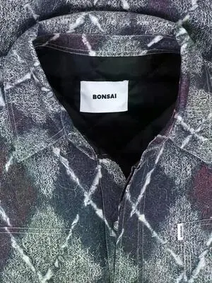BONSAI Diamond Texture Shirt Jacket - Grey
