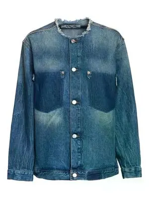DEPARTMENT 5 Frayed Denim Jacket - Blue