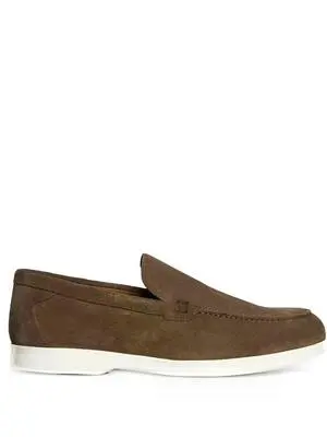 DOUCAL'S Adler Round-toe Slip-on Loafers - Brown