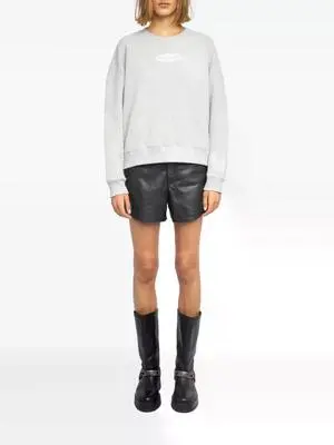 Zadig&Voltaire Mira Sweatshirt With Rhinestone Embellishments - Grey