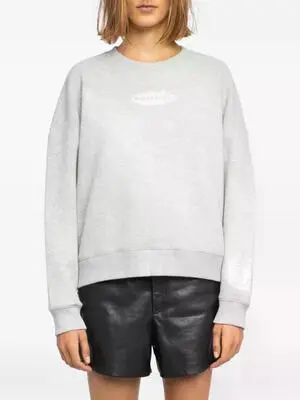 Zadig&Voltaire Mira Sweatshirt With Rhinestone Embellishments - Grey