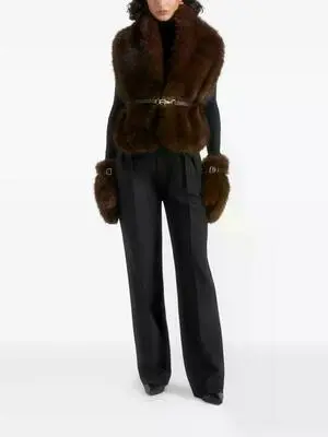 Manière De Voir Alva Detachable-belt Gloves - Brown