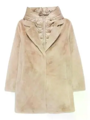 BOMBOOGIE Paneled Hooded Coat